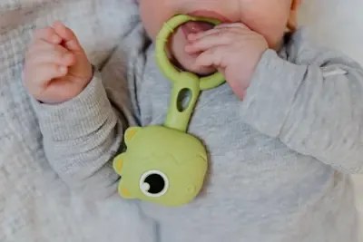 BABYTED Chrastítko Dino 2 ks / Silikon / 13 cm / 0m+