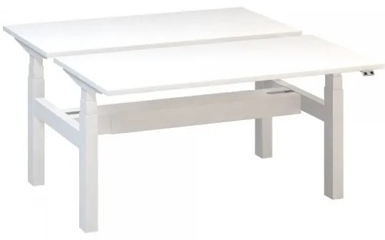 Stůl ProOffice Ergo Up DUO 140 cm, bílá podnož