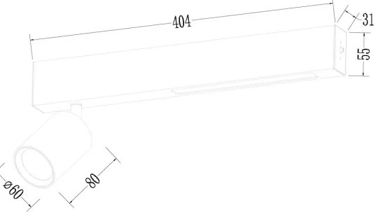 LED Bodové svítidlo MAGNET LED/5W/230V + 1xGU10/60W 3000/4000K bílá