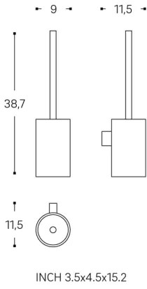 LAUFEN H3840610040001 - Nástěnná WC štětka NIARA lesklý chrom