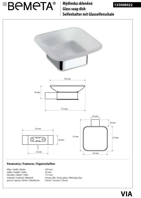 Bemeta Design VIA: Mýdlenka -