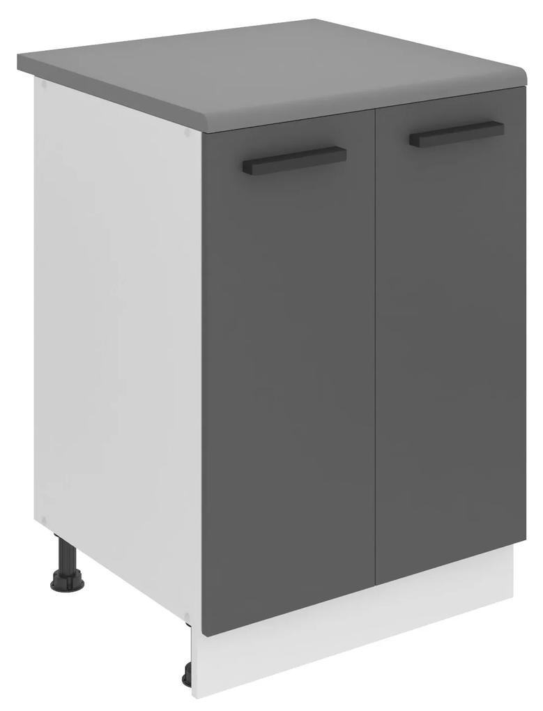Kuchyňská skříňka Belini Premium Full Version spodní 60 cm šedý mat s pracovní deskou