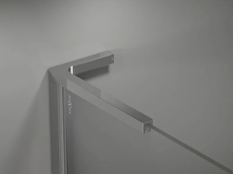 Mexen, Mexen Kioto-X L sprchová stěna 70 x 200 cm, 10 mm průhledná, chrom - 800-070-107-01-00-X