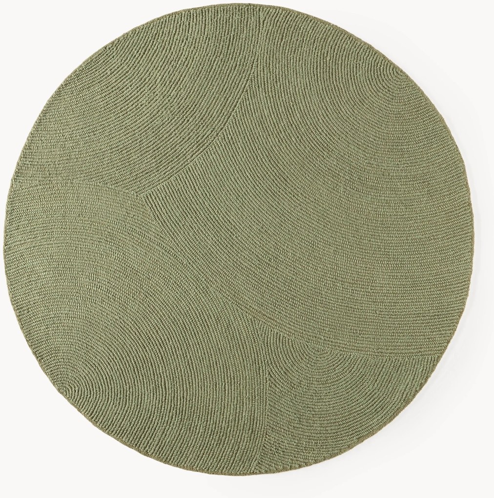 Kulatý ručně všívaný vlněný koberec Eleni