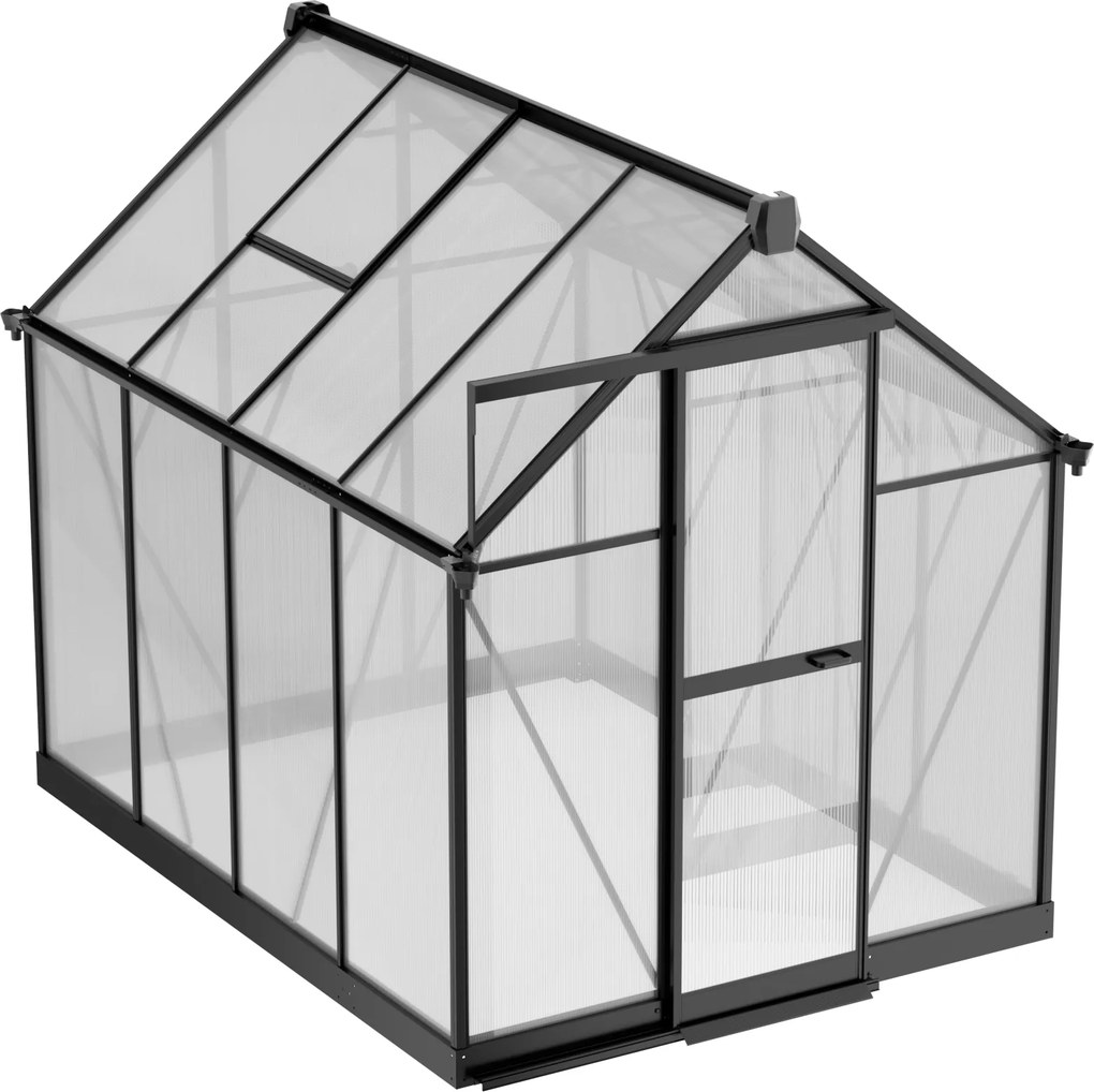 Skleník 210 x 183 x 248 cm, zesílená konstrukce, polykarbonát 6 mm