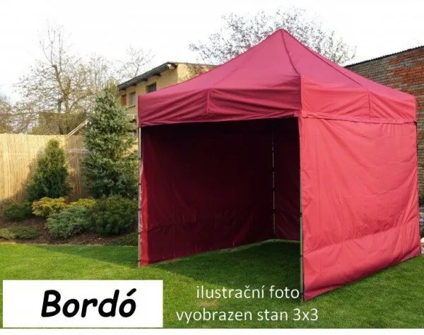 Zahradní párty stan PROFI STEEL 3 x 6 - bordo Tradgard JL57114