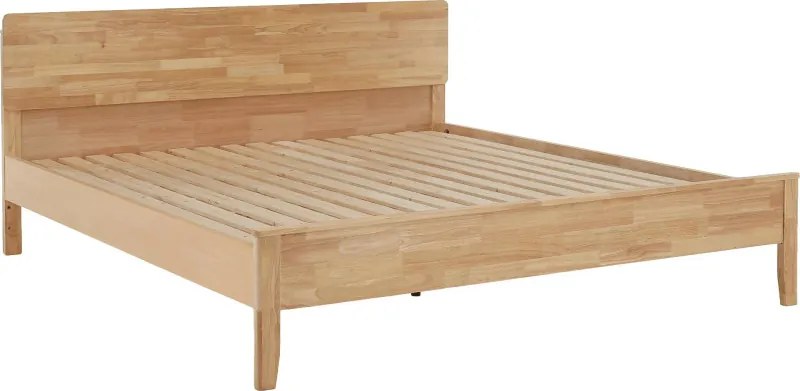 Manželská postel 180x200, masivní dřevo, přírodní, NOEMI Kondela 0000397515