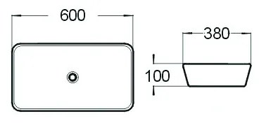 Mexen NINA UMYVADLO, 60x38 CM, BÍLÁ, 21186000