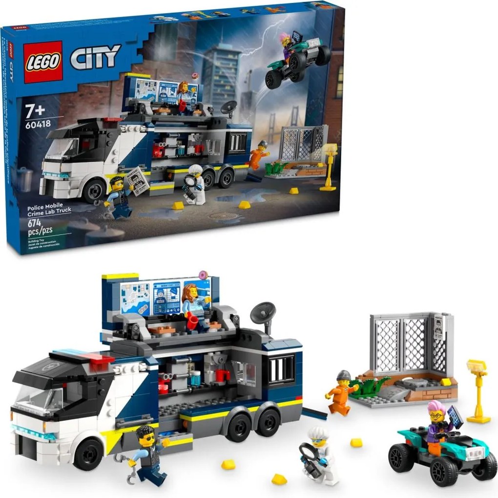 Lego stavebnice lego city 60418 mobilní kriminalistická laboratoř policistů