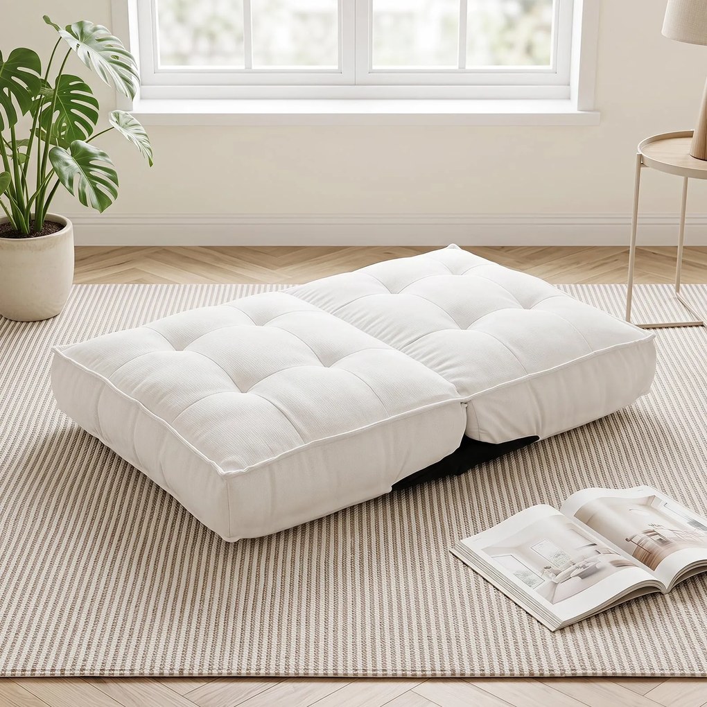 Costway Skládací židle na podlahu s nastavitelným opěradlem a – 60 × 57 × 55 cm