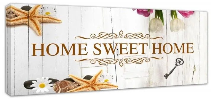 CARO Obraz na plátně - Home Sweet Home In White 150x60 cm
