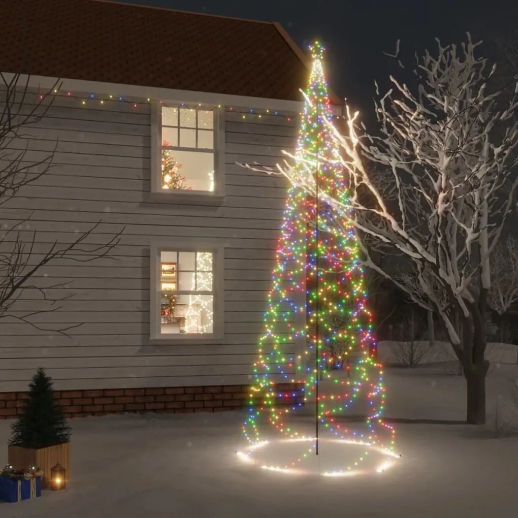 Vánoční stromek s kovovým sloupkem 1 400 LED barevný 5 m - Default Title