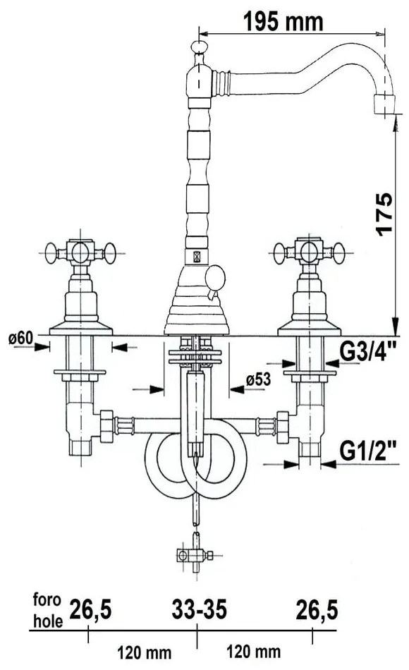 Růžová umyvadlová baterie Antea – Sapho