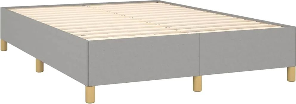 Box spring postel s matrací světle šedá 140 x 190 cm textil 3128597