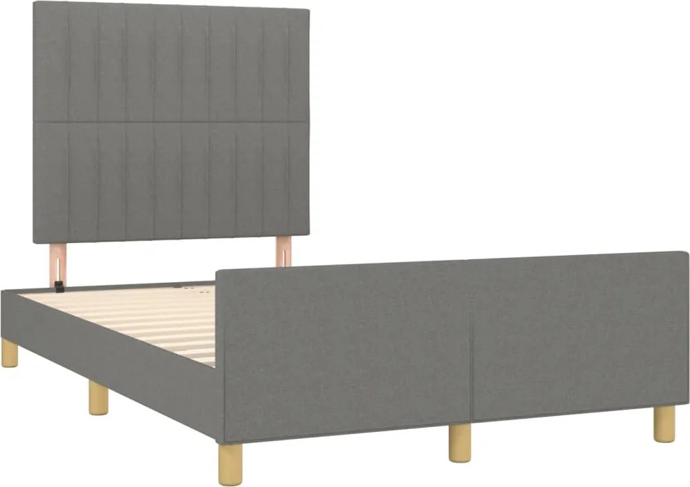 Rám postele bez matrací tmavě šedá 120x190 cm textil 3270528