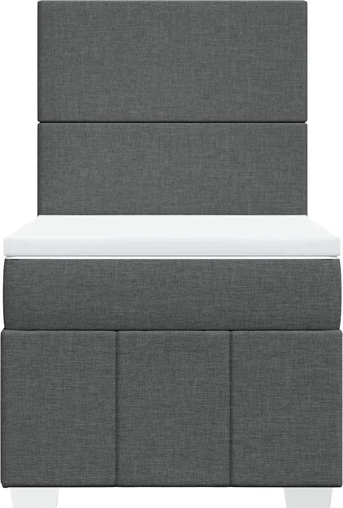 Box spring postel s matrací tmavě šedá 80 x 200 cm textil 3293789