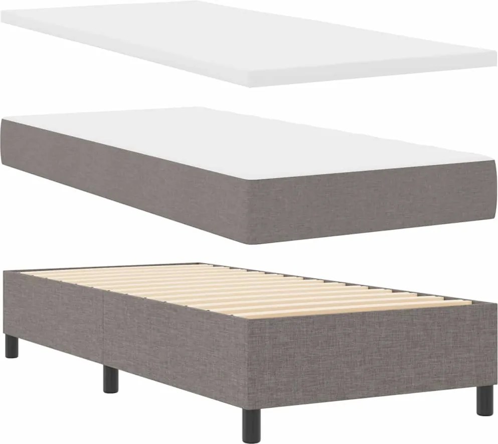 Postel s boxspringem s polštářem Taupe 200 x 80 cm textil 3341613