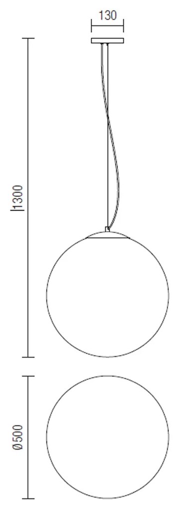 Redo 01-1067 závěsné svítidlo Ola opal, E27, ø50cm