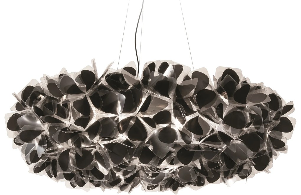 Slamp Clizia Mama Non Mama Black 130, designové svítidlo s černým kabelem, 15x12W E27, prům. 130cm