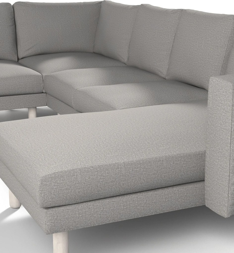 Potah na pohovku IKEA Norsborg rohová, 5-místná se šezlongem barva šedá látka pletený vzor