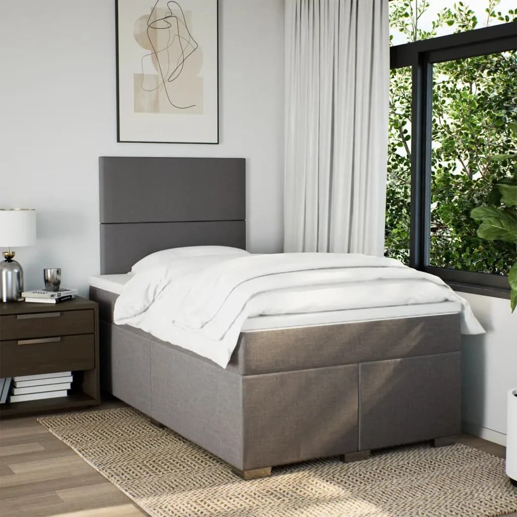 Box spring postel s matrací taupe 120x190 cm textil 3290424