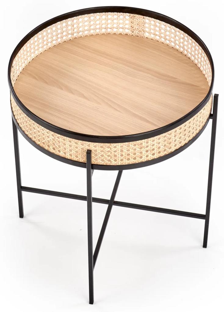 Ratanový příruční stolek LANIPA 50x55