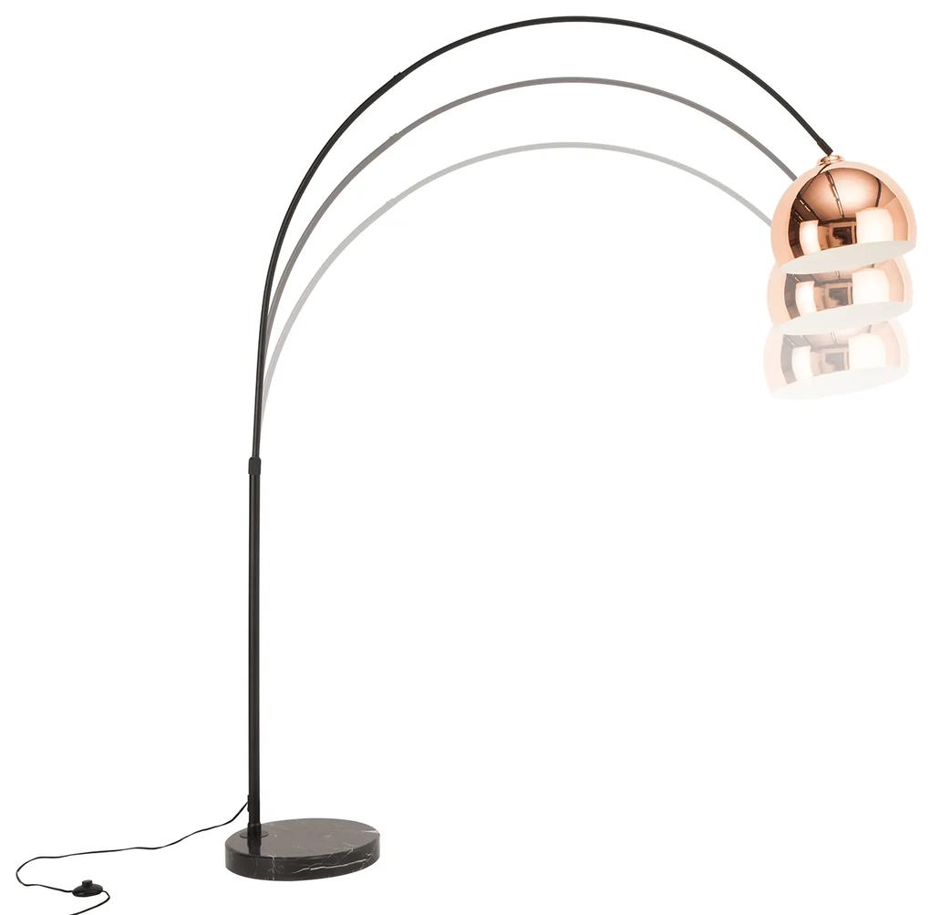Noble Home Stojací lampa LINE II, 170-210 cm, růžovozlatá