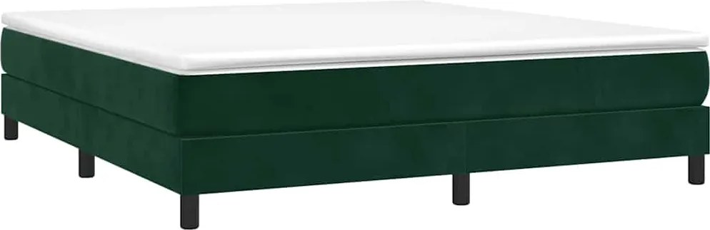 Rám postele s boxspringem tmavě zelená 160 x 200 cm samet 3120781