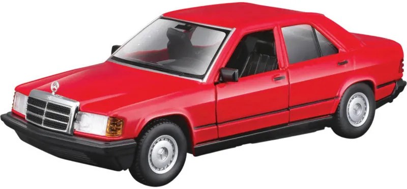 Bburago mercedes-benz 190e 1987 1:24 červená