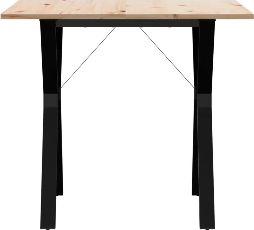 Jídelní stůl s Y rámem 80 x 80 x 75 cm borové dřevo a ocel 3282717
