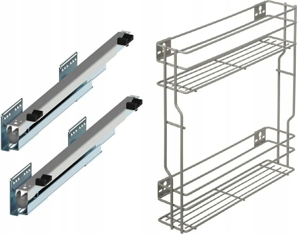 Rejs Koš Cargo 150 šedý s tlumením dovírání levý