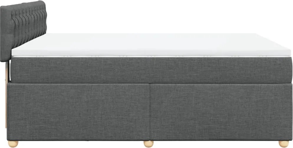 Box spring postel s matrací tmavě šedý 140 x 190 cm textil 3286683