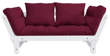 sofa BEAT by Karup - 73*162 cm white (bílá) + futon bordeaux 710