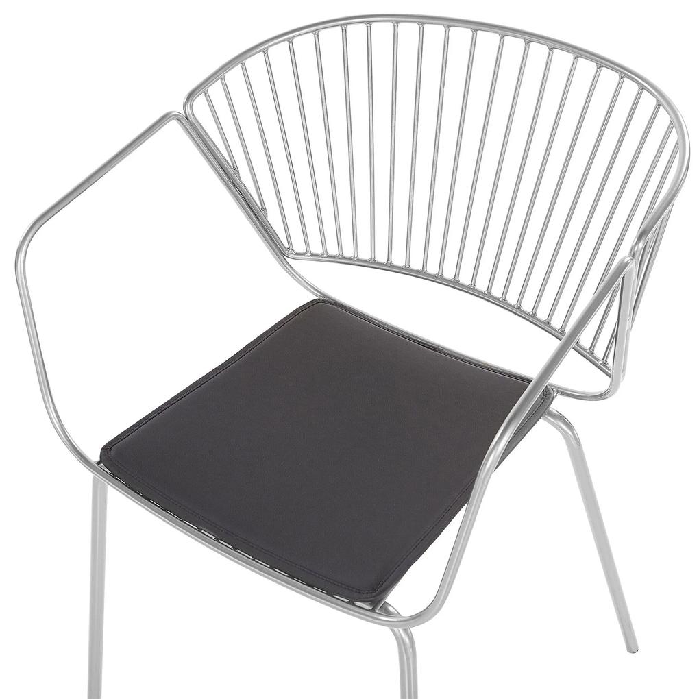Sada 2 kovových židlí stríbrná RIGBY Beliani