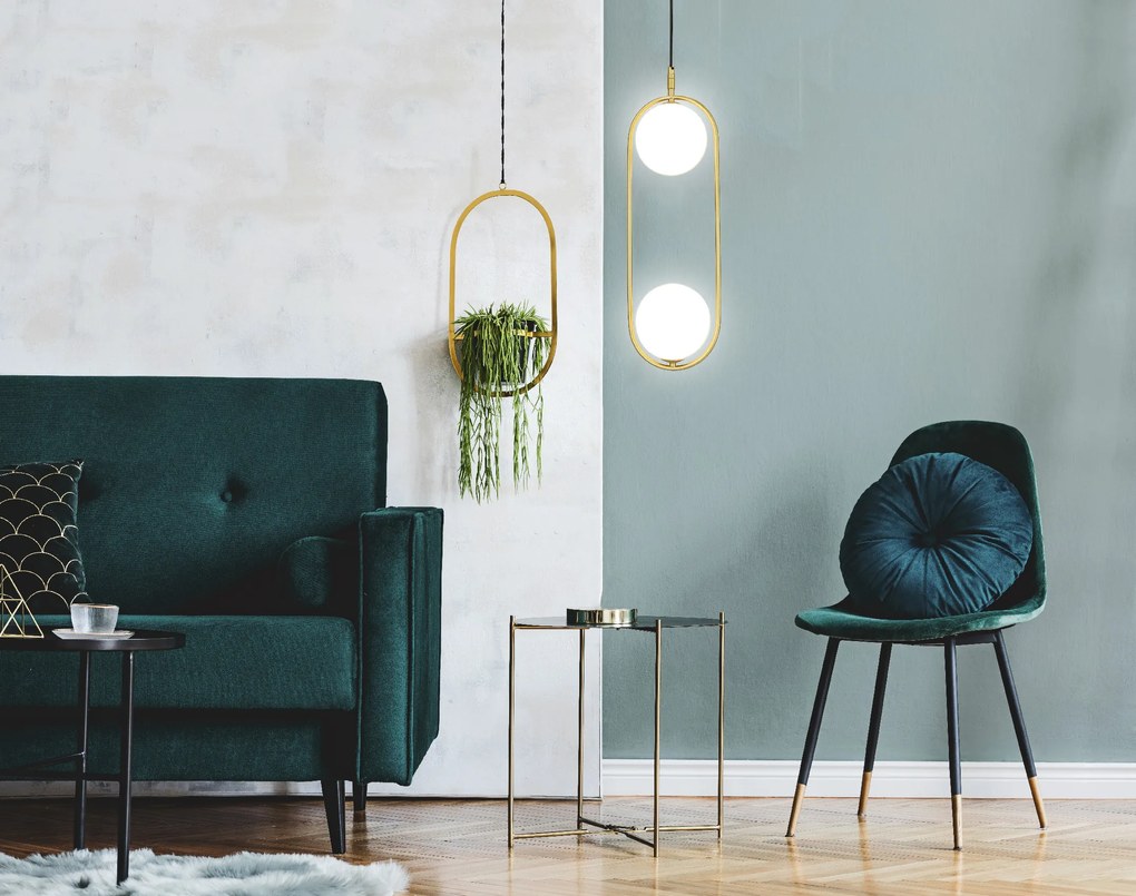 Mosazný závěsný lustr Cordel pro žárovku 2x G9  - Candellux