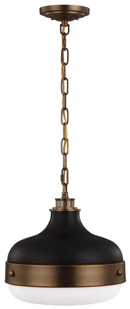 Elstead Černé vintage světlo nad ostrůvek Feiss CADENCE Ø 33 cm/2x E27
