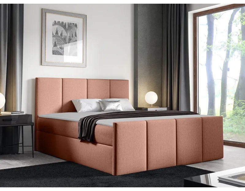 Kontinentální postel Bautista, Rozměr postele: 140x200, Barva:: ekokůže Soft 011 (černá)