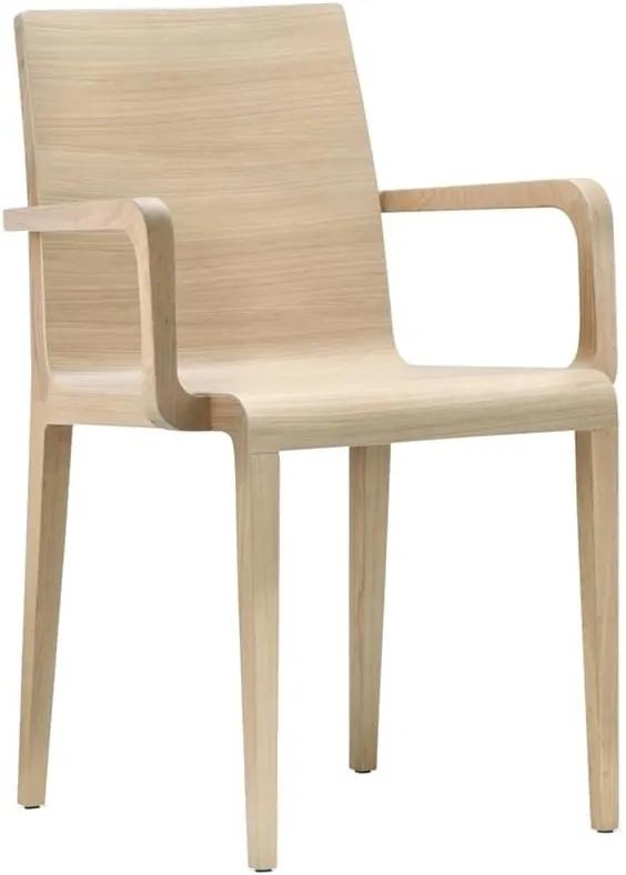 PEDRALI - Židle YOUNG 452 DS s područkami - bělený dub