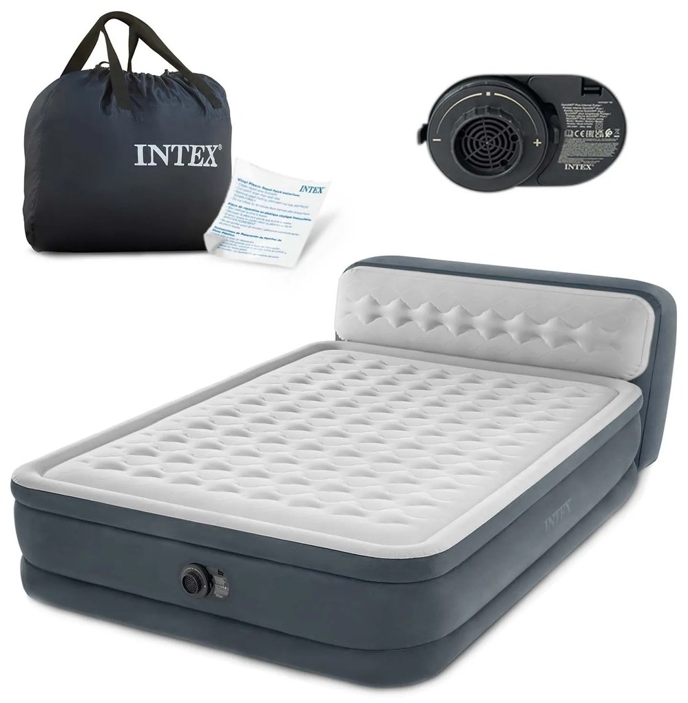 Nafukovací matrace INTEX 64448 236x152x46 cm s elektrickou pumpou pro pohodlné spaní