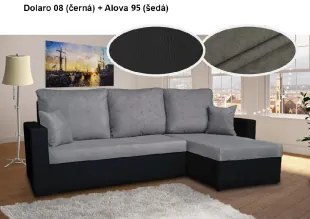 Eoshop Rozkládací rohová sedací souprava Parys, Dolaro 08 - Alova 95 (barva potahu), pravá