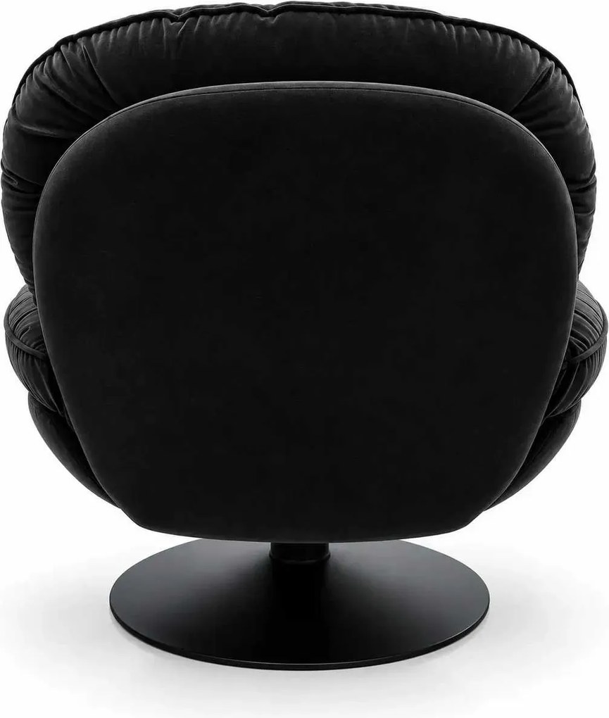 LuxuryForm DESIGN Otočné křeslo LUNA s podnožkou - černé