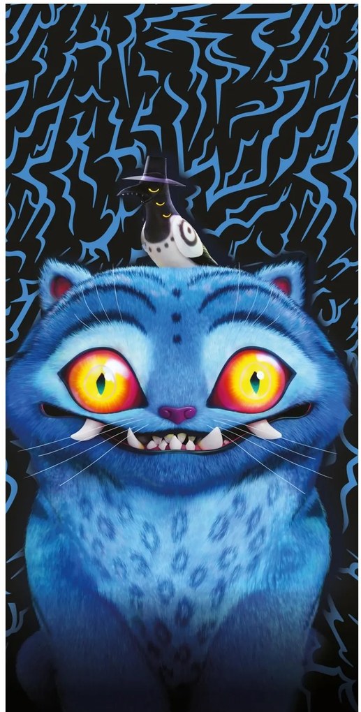 Bavlněná osuška K-Pop Demon Hunters - motiv Derpy Tiger a Sussie - 100% bavlna - 70x140 cm