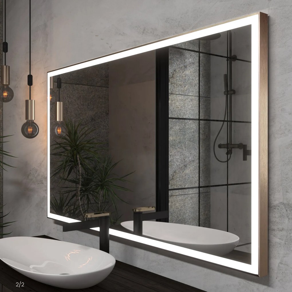 Zrcadlo do koupelny s LED osvětlením F1