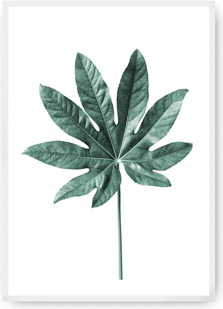 Plakát Leaf Emerald Green