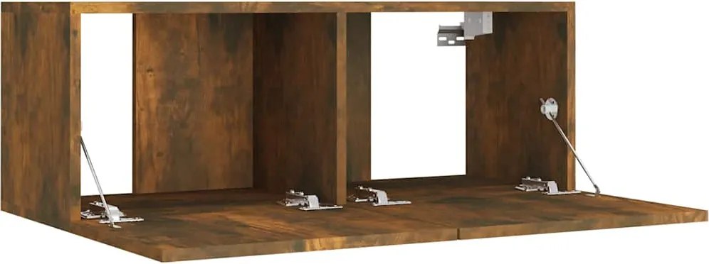 4dílný set TV skříněk kouřový dub kompozitní dřevo 3114203