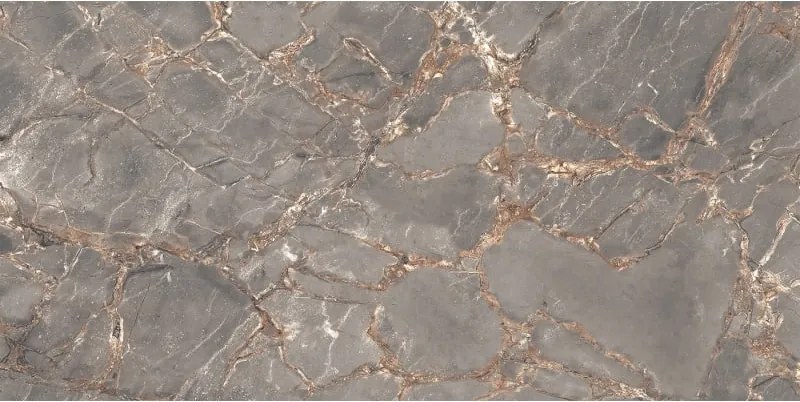 Mexen Rubble Šedý glazovaný rektifikovaný gres G1, dlaždice 120 x 60 cm, carving - TL401-120-060-02