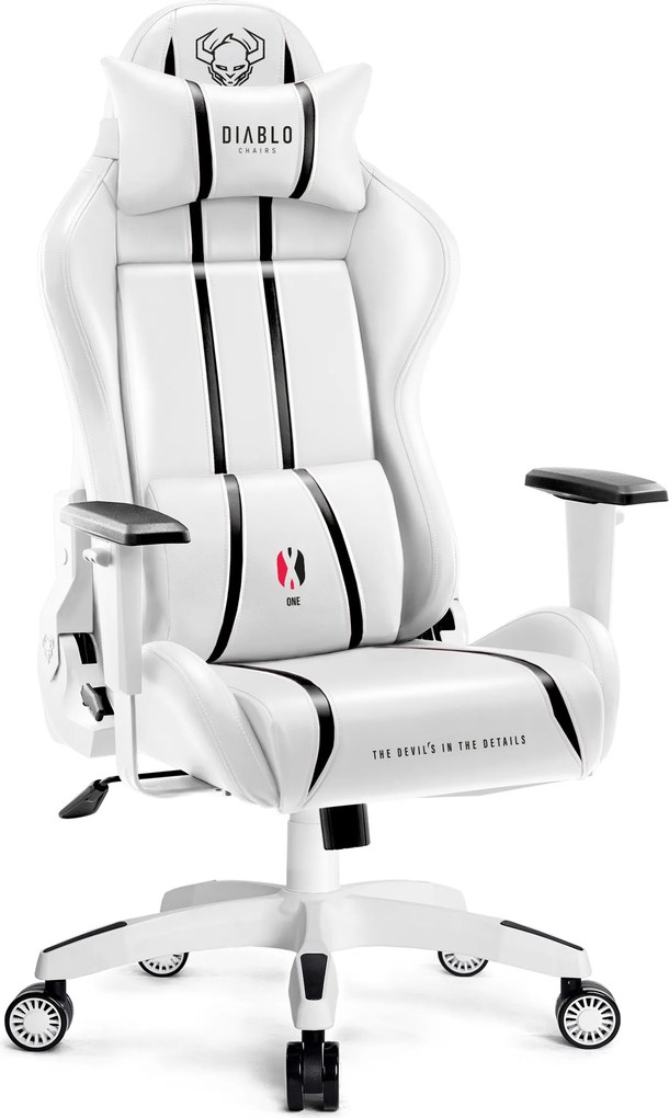 Herní křeslo z eko kůže King Size, bílý-černý: Diablo X-One 2.0