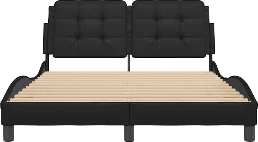 Rám postele bez matrace Zadar černý 140x200 cm umělá kůže 3208184
