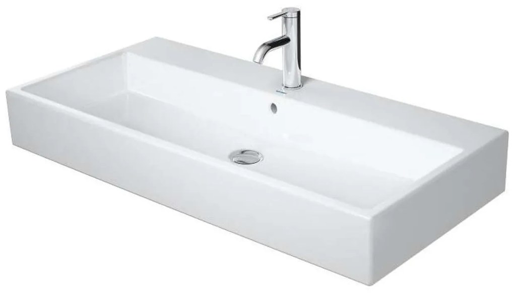 Duravit Vero Air - Umyvadlo nábytkové 100x47 cm, s přepadem, otvor pro baterii, WonderGliss, bílá 23501000271