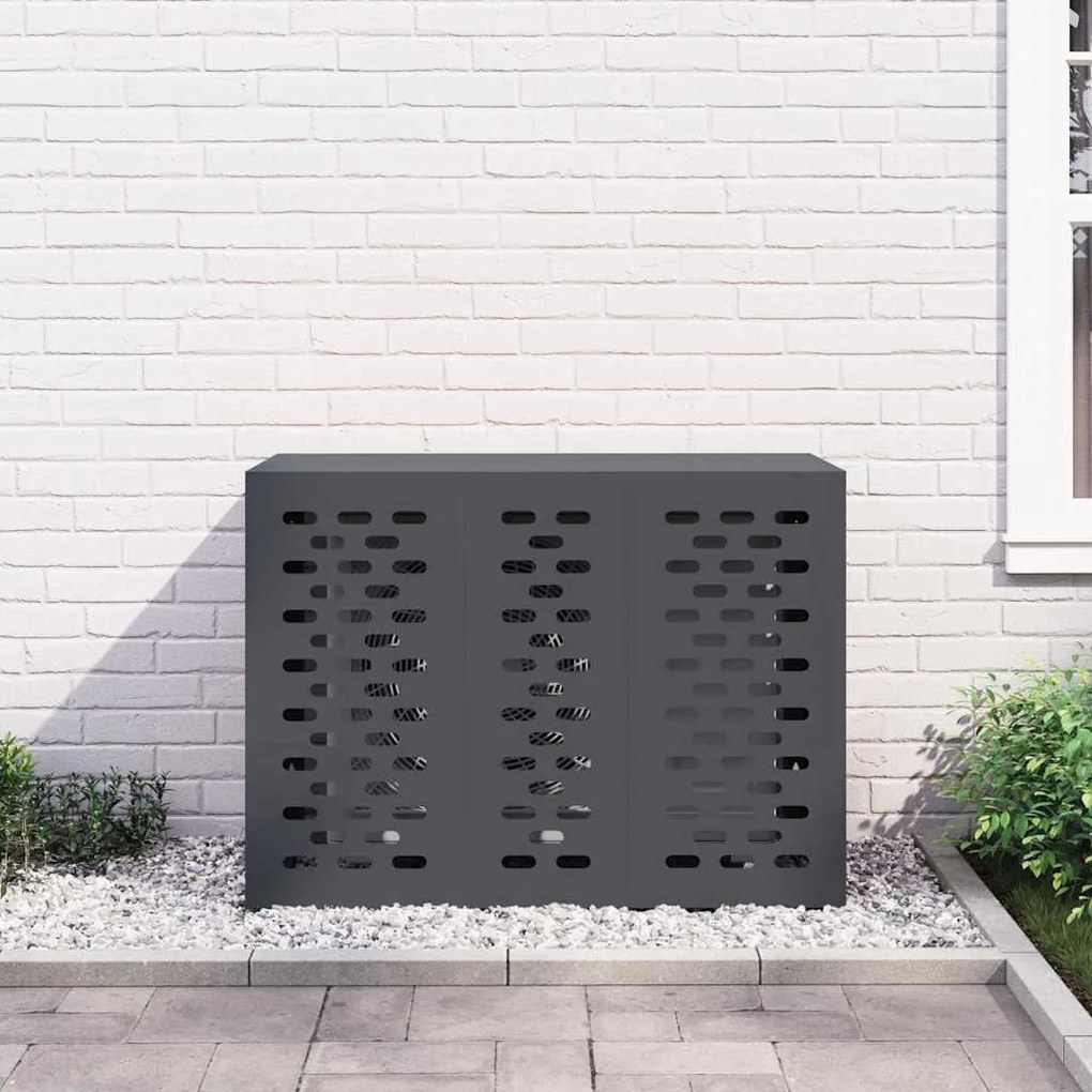 vidaXL Ochrana klimatizace Antracitová 110 x 50 x 80 cm Ocel